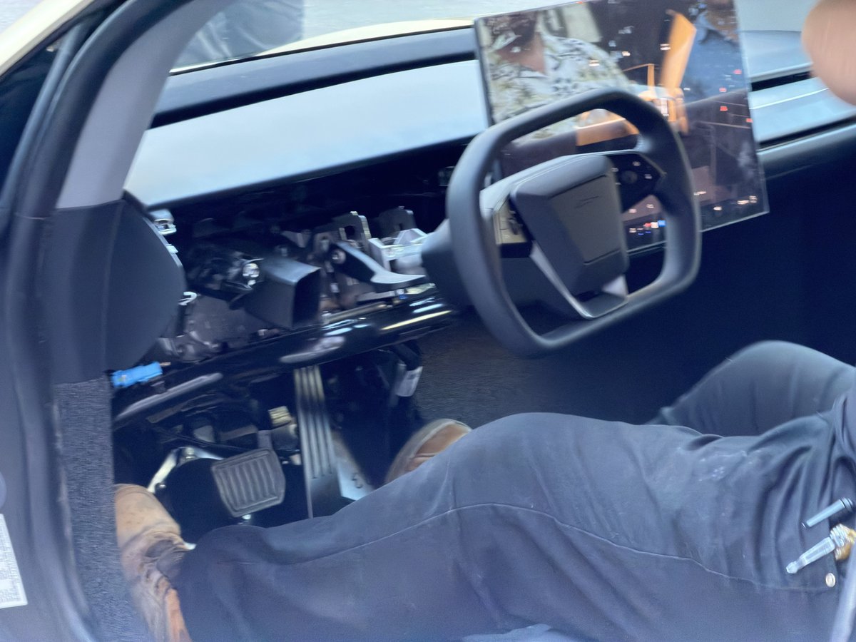 Cybertruck's Squircle Wheel Spotted Inside Cybercab Test Units