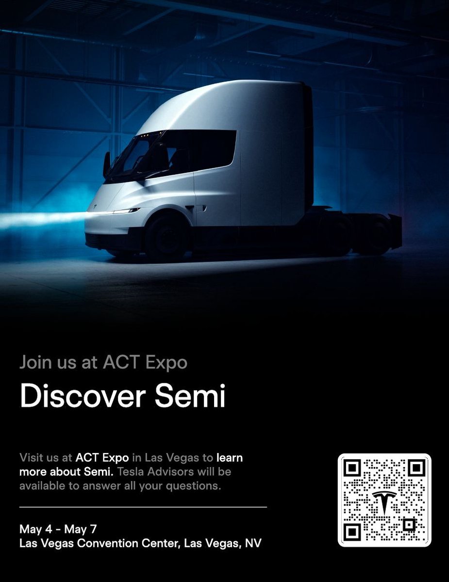 Tesla Semi Production Version Heads to ACT Expo — Test Drives Open
