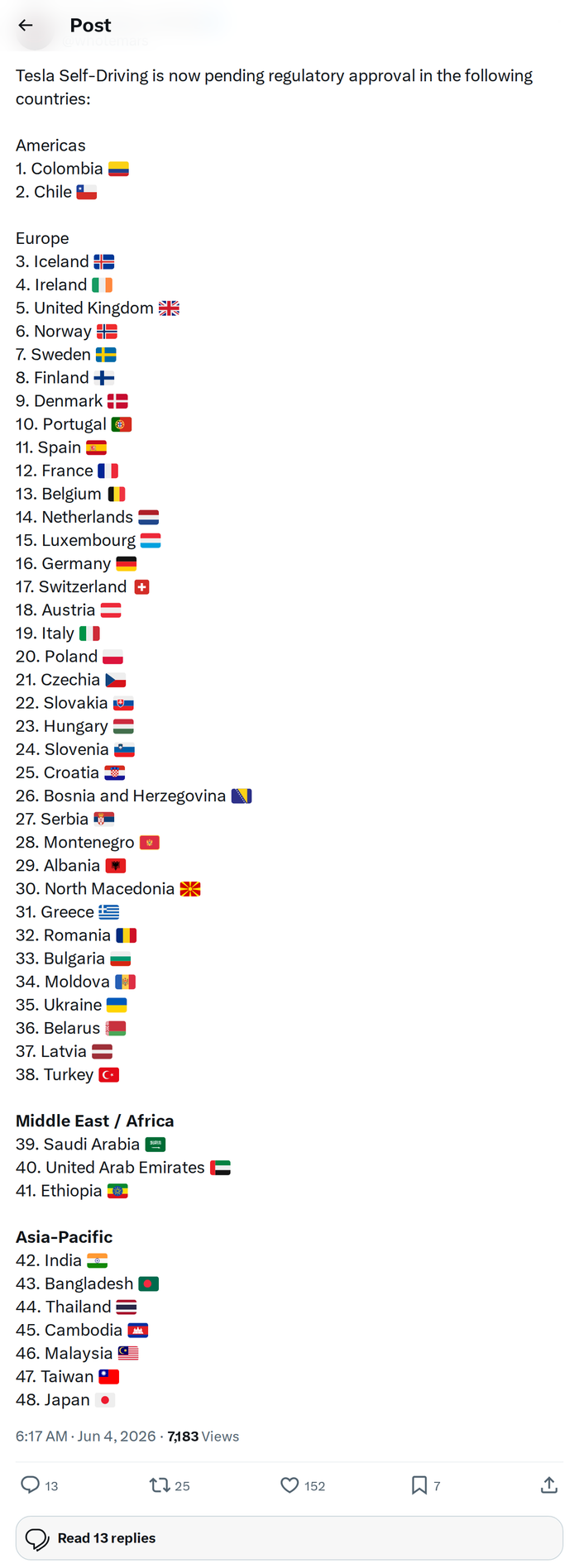 Tesla FSD Pending Approval in 12 Countries: Full Breakdown