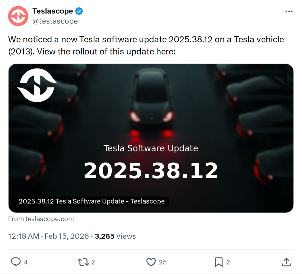 Tesla Update 2025.38.12 Rolling Out: What's New and Who Gets It