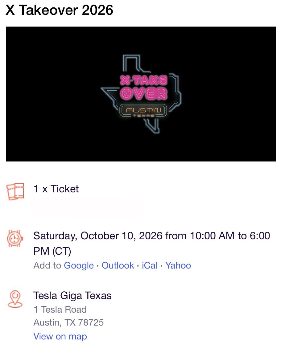 X Takeover 2026 Heads to Giga Texas This October