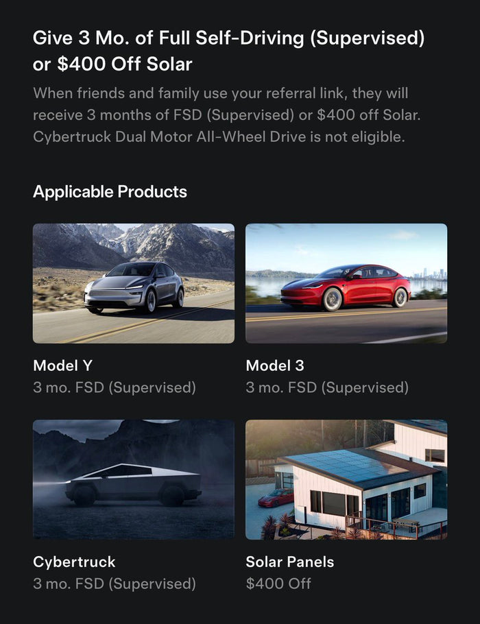 Tesla Referral Program Changes: Model S/X Out, FSD Replaces Cybertruck