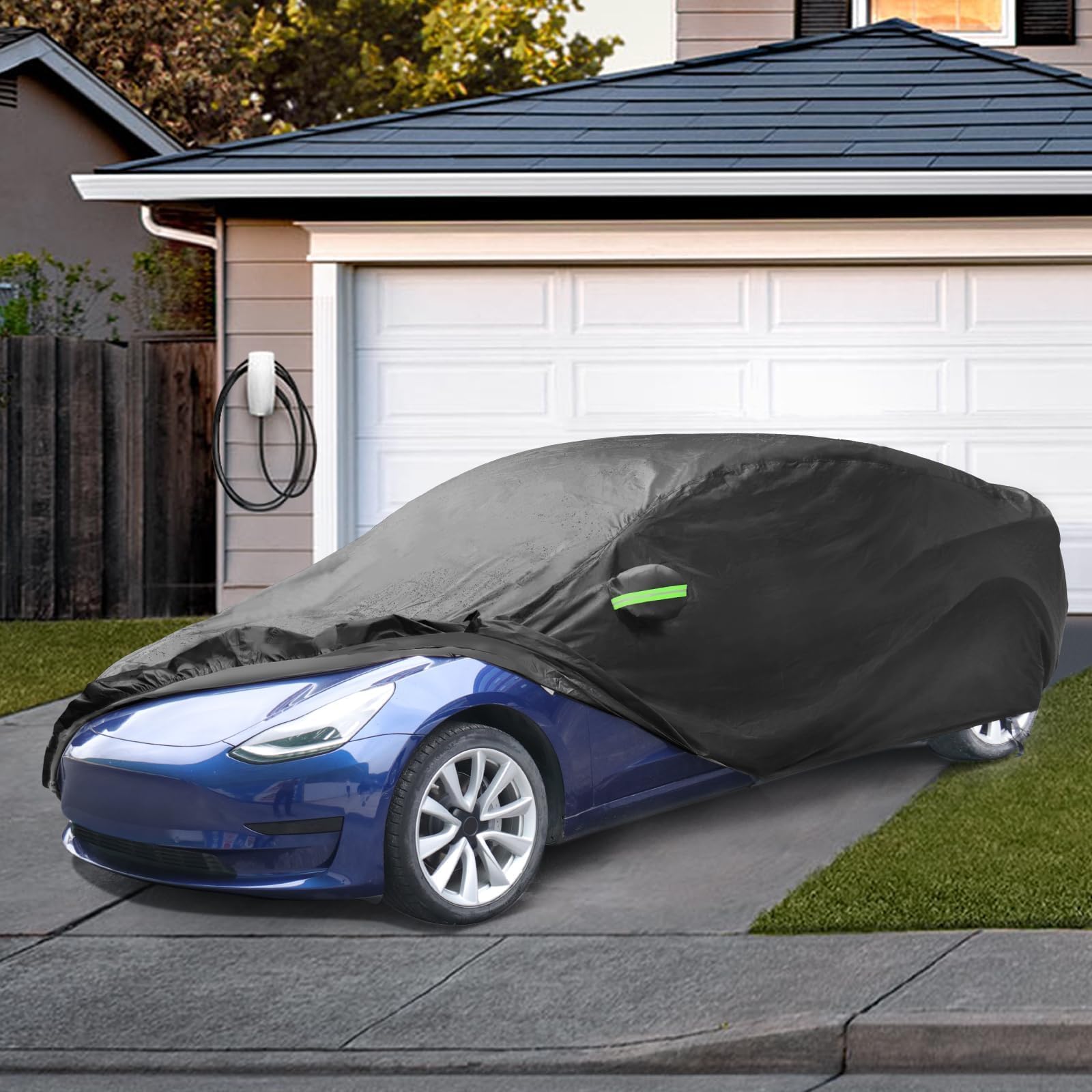 2017-2026 Tesla Model 3 Car Cover - All-Weather Waterproof Charge Port