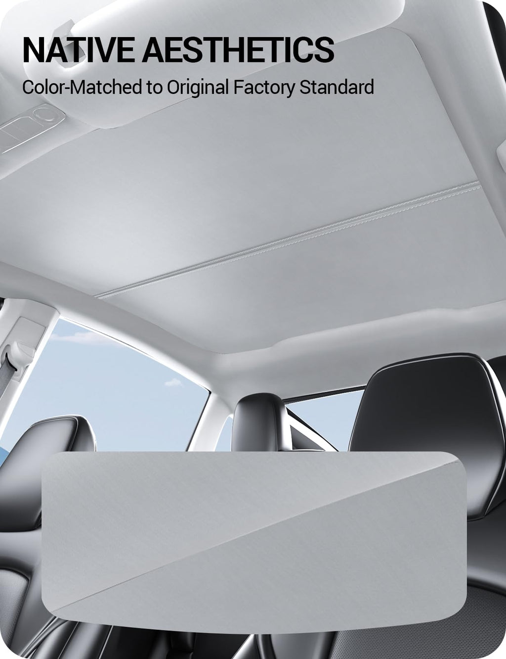 2025-2026 Tesla Model Y Juniper Roof Sunshade - Nano Ice-Crystal Gray