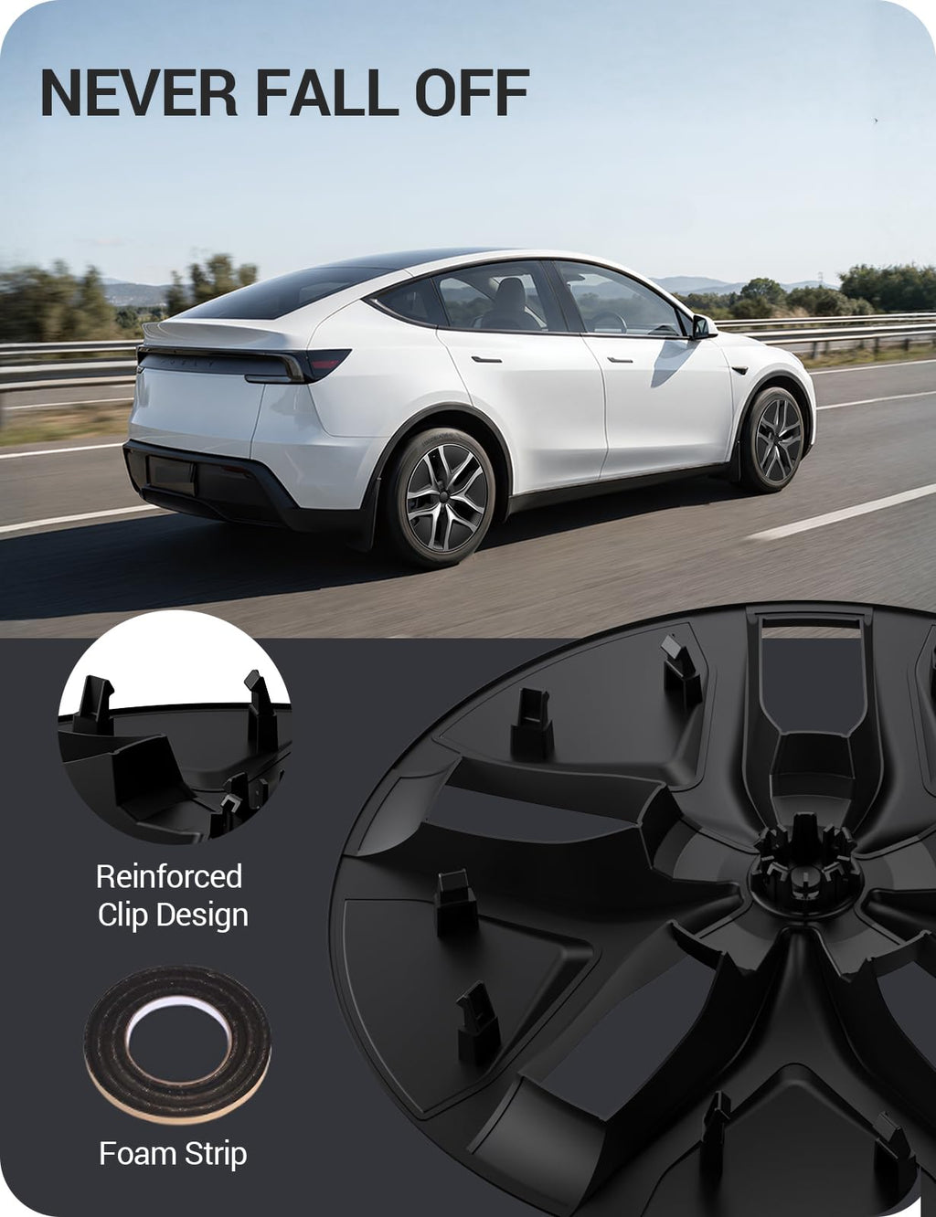 2025-2026 Tesla Model Y Juniper 19" Wheel Covers - Aerodynamic Hubcaps